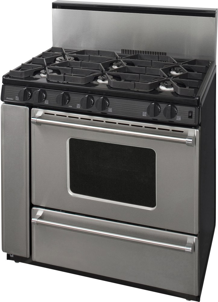 Premier P36S3282P 36 Inch Freestanding Gas Range with 6 Sealed Variable ...