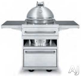 Viking VCQS001SS Charcoal C4 Outdoor Cooker with 315 sq. in. Cooking ...