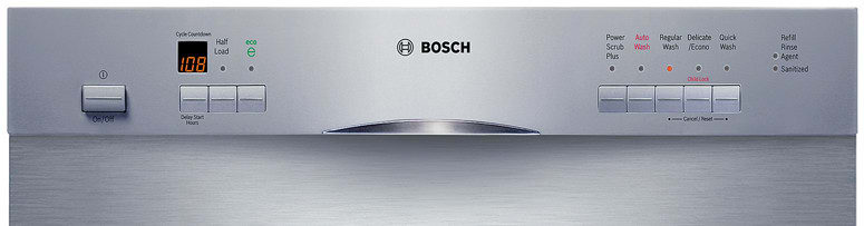 Bosch SHE55M05UC Full Console Dishwasher with 5 Wash Cycles, Platinum ...