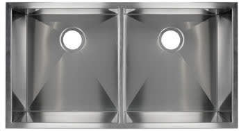 Hamat SQD3720 30 Inch Undermount Double Bowl Stainless Steel Sink with ...