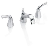 Moen TS447 Double Lever Widespread Lavatory Faucet Trim with 6-3/8 Inch ...