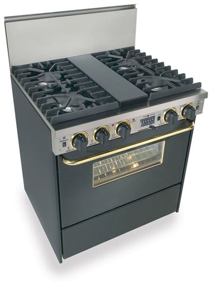 FiveStar TPN287SW 30 Inch Pro-Style Dual-Fuel LP Gas Range with 4 ...