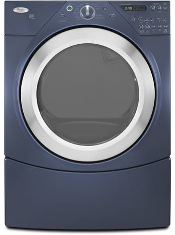 Whirlpool WED9400VE 27 Inch Electric Dryer with 7.0 cu. ft. Capacity 10 Cycles 5 Temperature Options AccelerCare Drying System and Interior Drum Light Ocean Blue