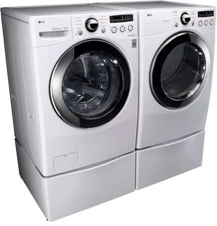LG WM2350HWC 27 Inch Front-Load Washer with 3.7 cu. ft. Capacity, 9 ...