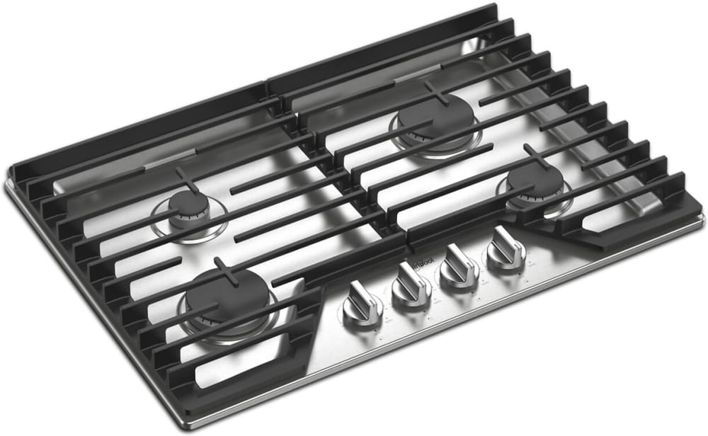 Whirlpool WCGK5030PS 30 Inch Gas Cooktop with 4 Sealed Burners ...
