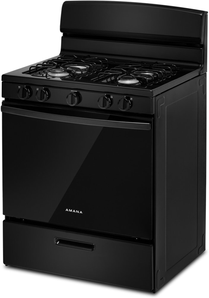 Amana AGR4203MNB 30 Inch Freestanding Gas Range with 4 Sealed Burners ...