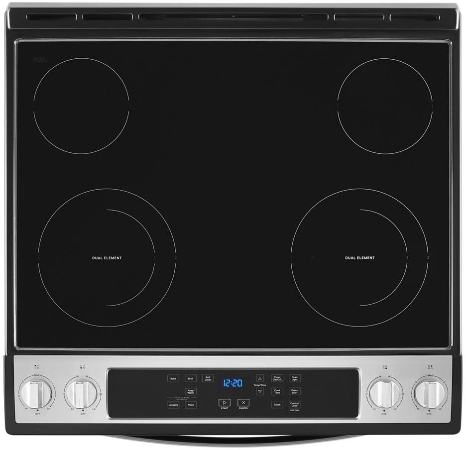Whirlpool WEE515S0LS 30 Inch Slide-In Electric Range with 4 Elements, 4 ...