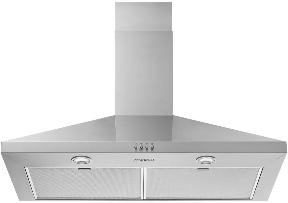Whirlpool WVW53UC6LS 36 Inch Wall Mount Range Hood with 3-Speed/400 CFM ...