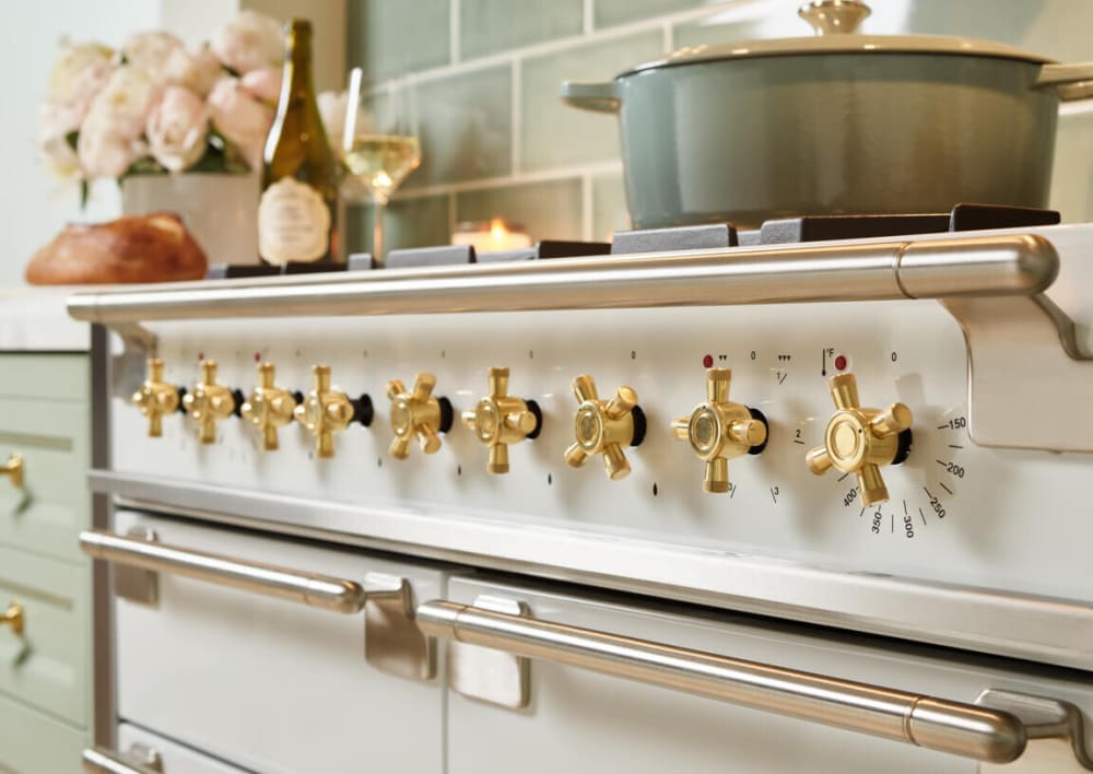 AGA AEL481DFCBB 48 Inch Freestanding Dual Fuel Range with 5 Sealed ...