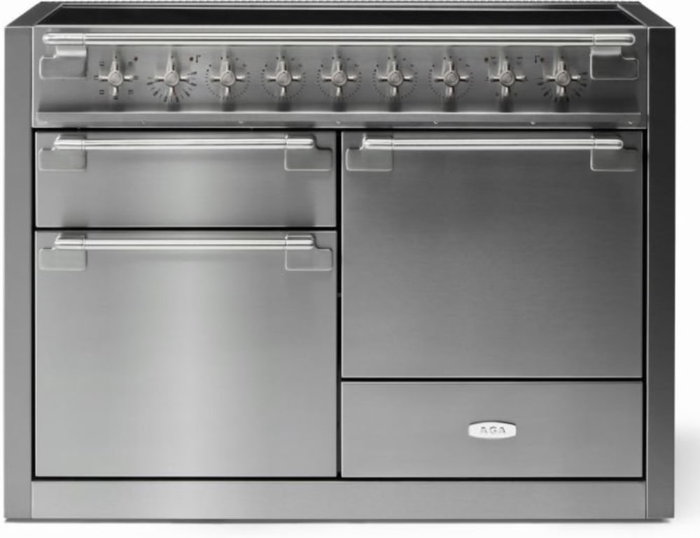 AGA AEL481INABSS 48 Inch Freestanding Induction Range with 5 Elements ...