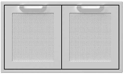 Hestan AGSD36 36 Inch Double Storage Doors: Stainless Steel