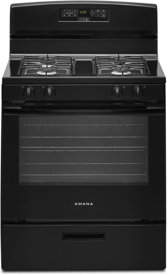 Amana AGR6303MMB 30 Inch Freestanding Gas Range with 4 Sealed Burners ...