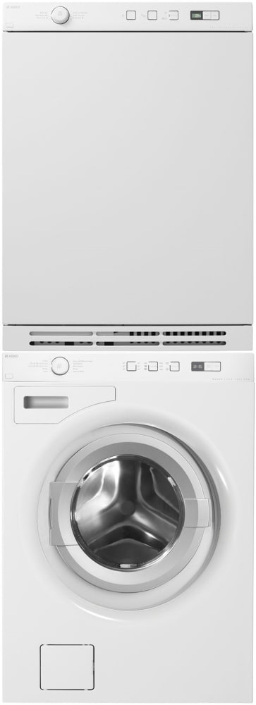 Asko ASWADREW4 Stacked Washer & Dryer Set with Front Load Washer and ...