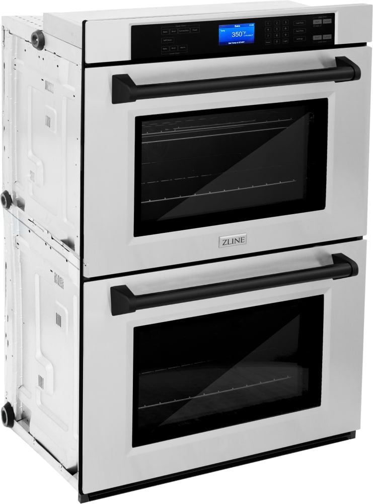 ZLINE AWDZ30MB 30 Inch Double Electric Wall Oven with 10 cu. ft. True ...