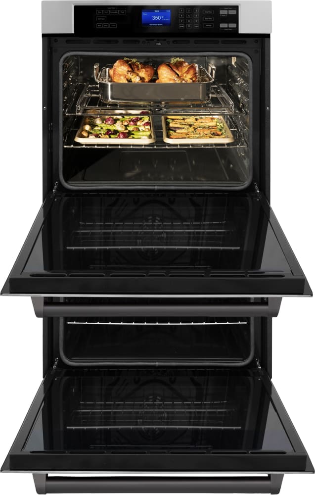 ZLINE AWDZ30MB 30 Inch Double Electric Wall Oven with 10 cu. ft. True ...