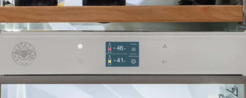 Bertazzoni REF24WCPRR23 24 Inch Panel Ready Dual Zone Wine Cooler Column with 80 Bottle Capacity ...