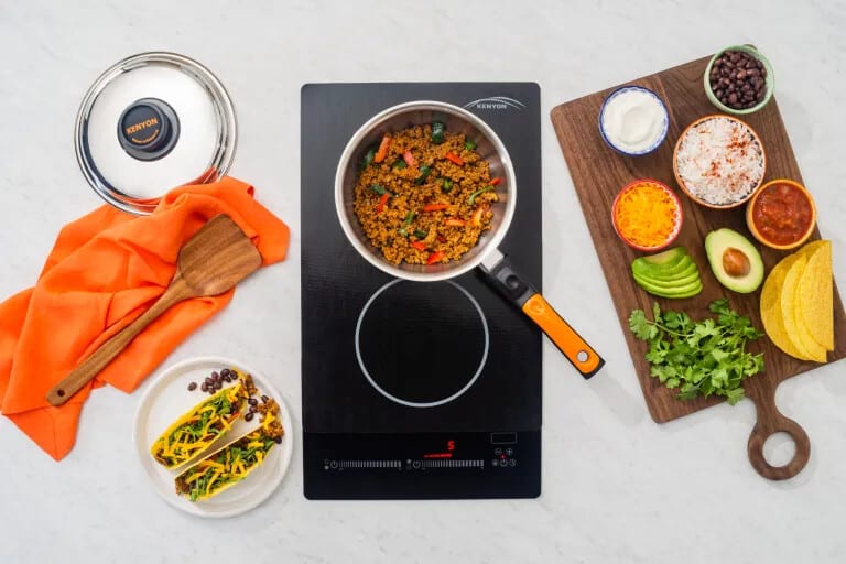 Kenyon B80321 12 Inch Induction Cooktop with 2 Elements, Ceramic Glass ...