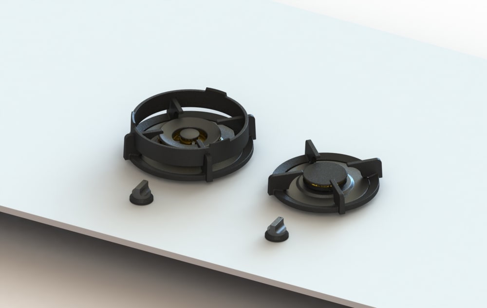 Pitt Cooking BAULA2PTLP 24 Inch Modular Gas Cooktop with 2 Burners ...