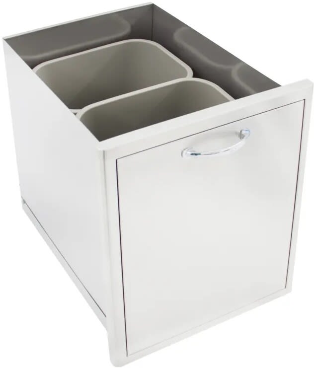 Blaze BLZTRECDRWH 20 Inch Roll-Out Double Trash/Recycle Drawer with Two ...