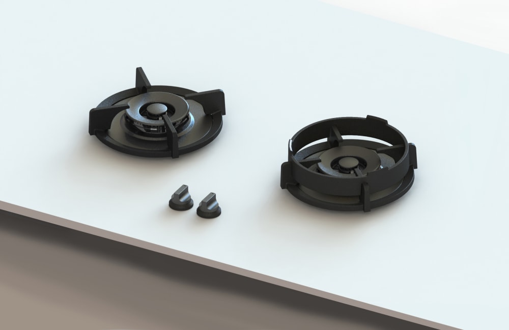 Pitt Cooking BROMO2BTNG 28 Inch Modular Gas Cooktop with 2 Burners ...