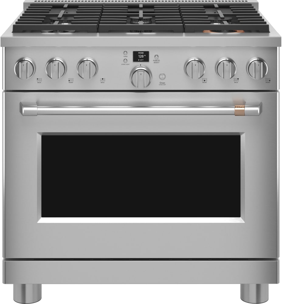 Cafe C2Y366P2TS1 36 Inch Smart Dual Fuel Professional Range with 6 ...