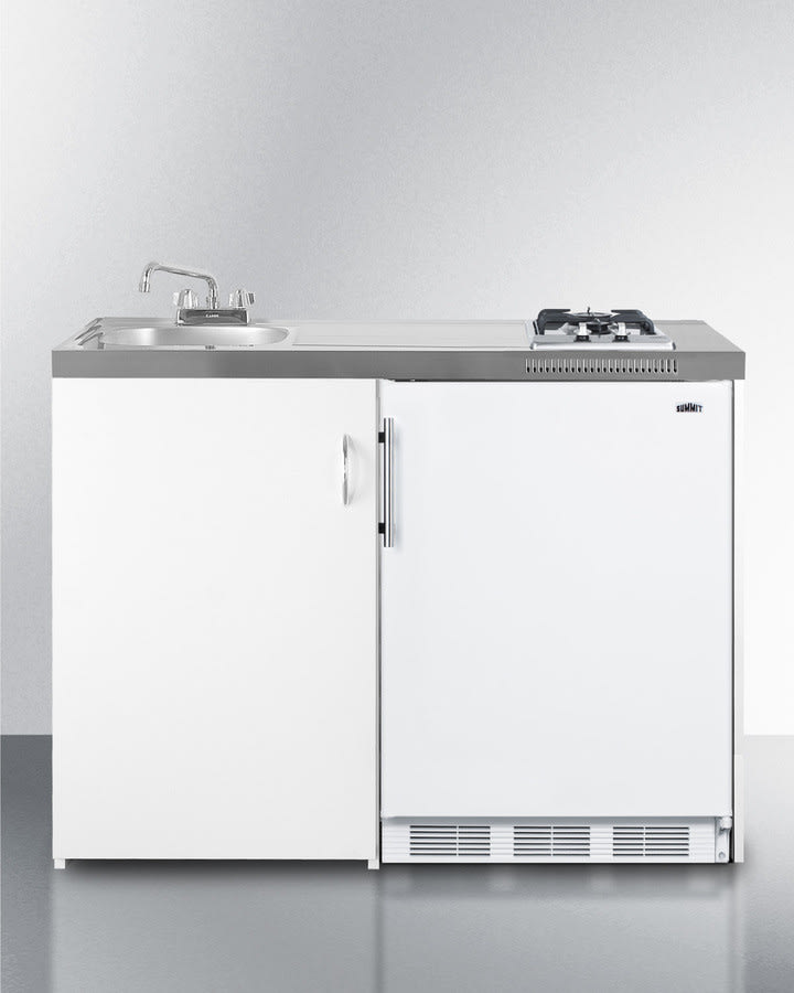 Summit C48GAS 48 Inch Wide All-In-One Kitchenette with Sealed Burner ...