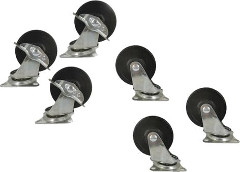 BlueStar RRC6 Three Locking + Three Rotating casters (48 - 60)