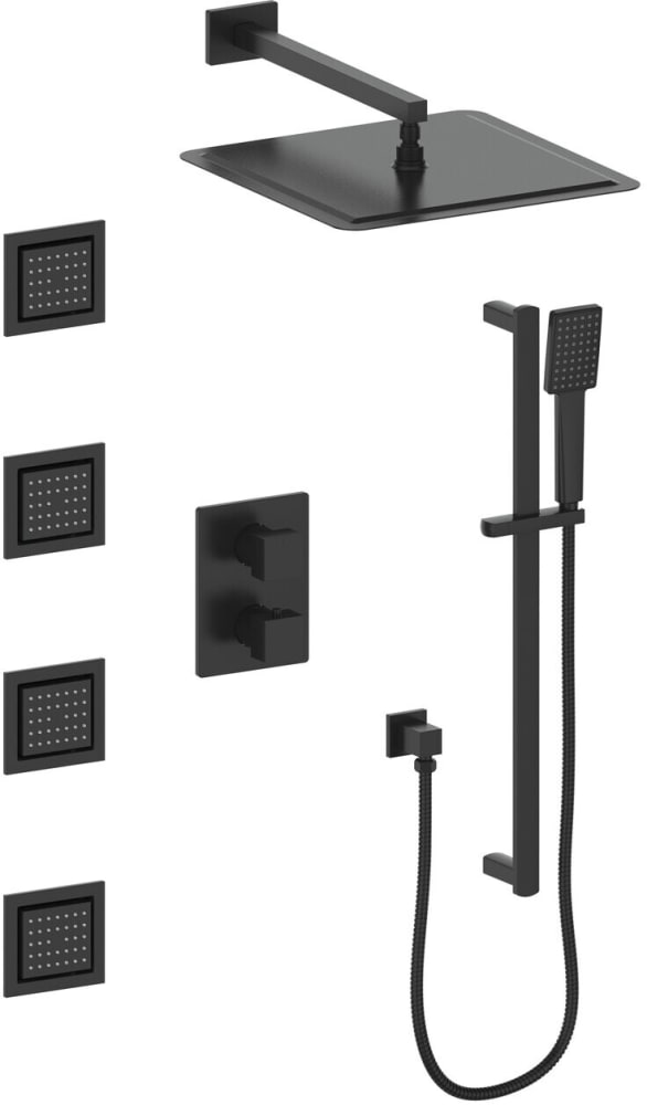 ZLINE CBYSHST3MB Crystal Bay Thermostatic 3-Point Shower System with ...