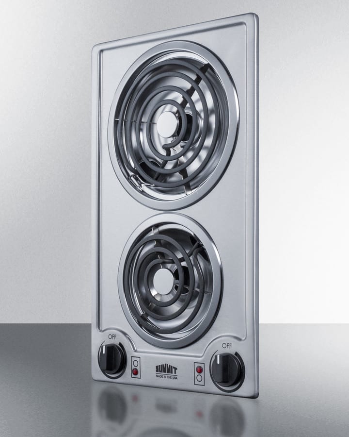 Summit CCE213SS 12 Inch Electric Coil Cooktop with 2 Coil Elements ...