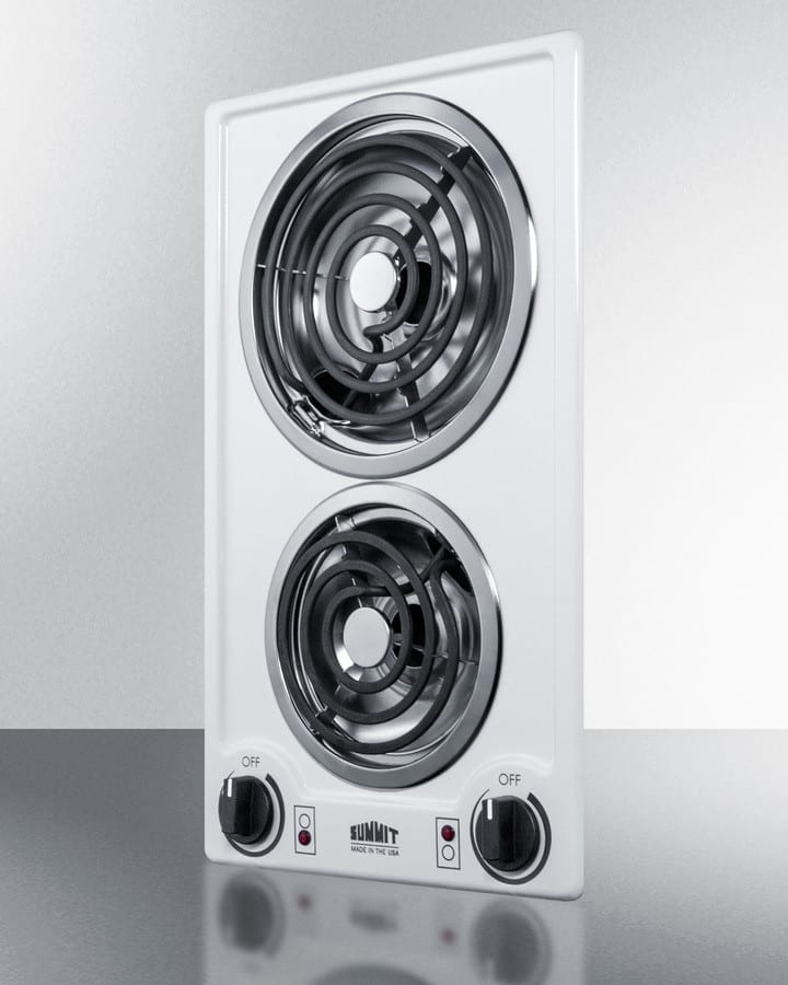 Summit CCE225WH 12 Inch Electric Coil Cooktop with 2 Coil Elements ...