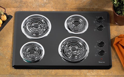 Magic Chef CEC1430AAB 30 Inch Electric Cooktop with 4 Coil Burners ...