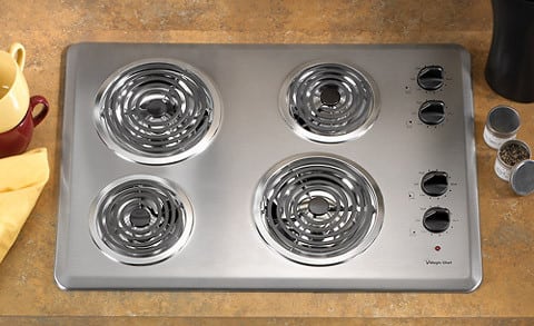 Magic Chef CEC1430AAC 30 Inch Electric Cooktop with 4 Coil Burners ...