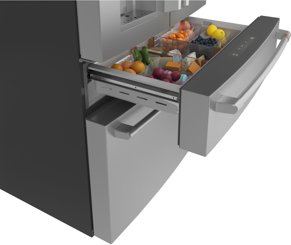 Cafe CXE22DP2PS1 36 Inch Counter Depth 4-Door French Door Smart ...