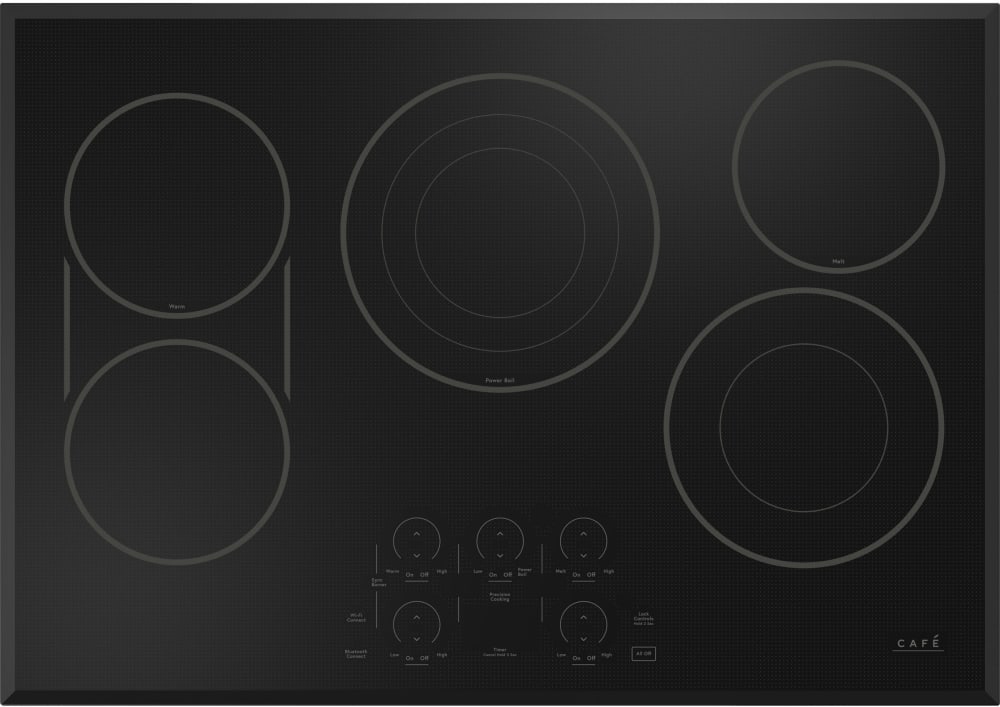 Cafe CEP90301TBB 30 Inch Electric Smart Cooktop with 5 Elements, Tri ...