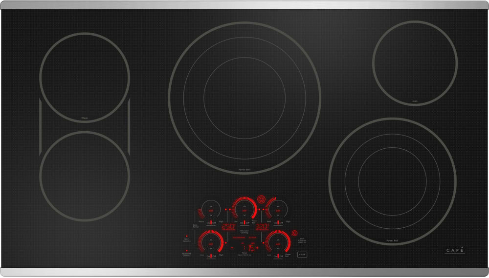Cafe CEP90362TSS 36 Inch Smoothtop Electric Smart Cooktop with 5 ...