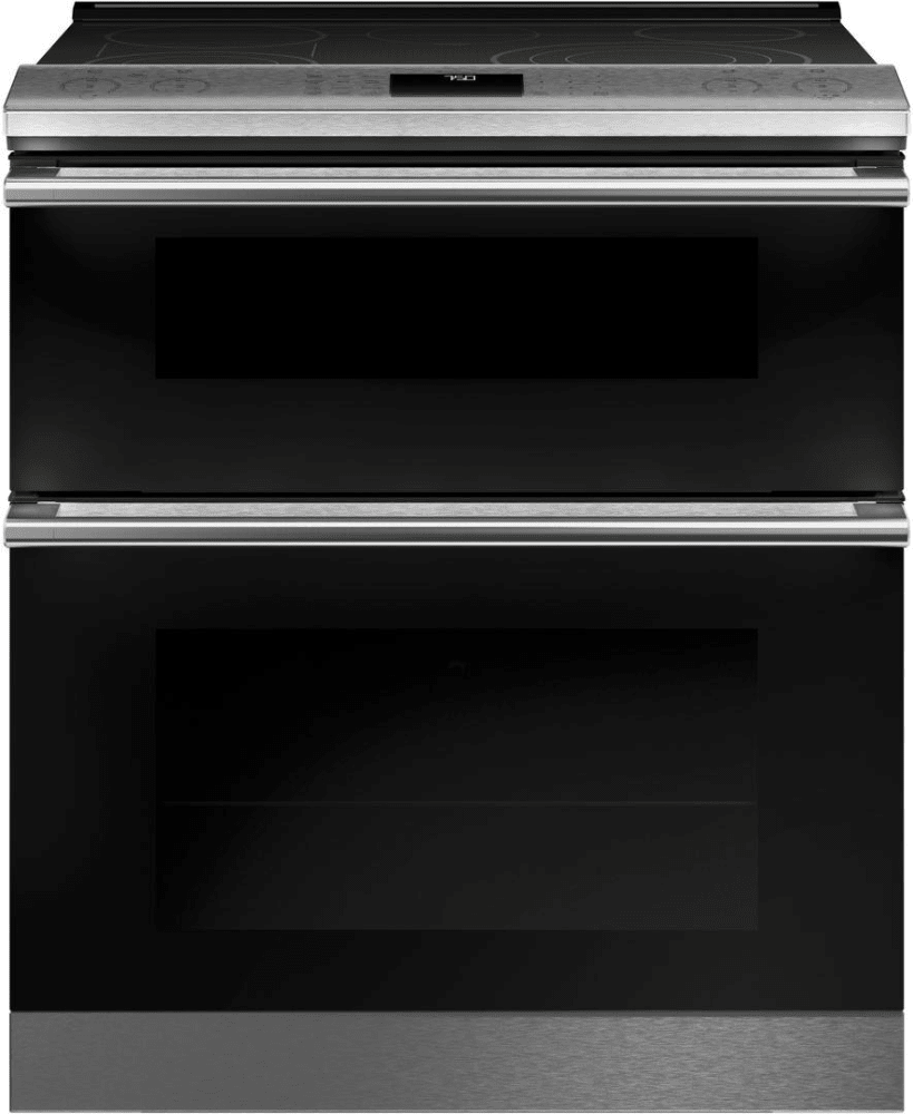 Cafe CES750M2NS5 30 Inch Slide-In Electric Smart Range with 5 Radiant ...