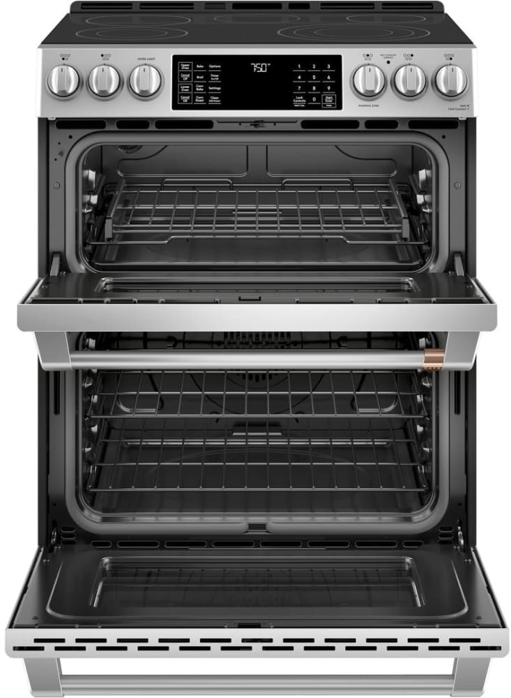 Cafe CES750P2MS1 30 Inch Slide-In Electric Smart Range with 5 Radiant ...
