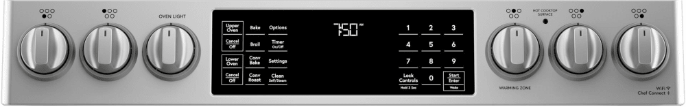 Cafe CES750P2MS1 30 Inch Slide-In Electric Smart Range with 5 Radiant ...