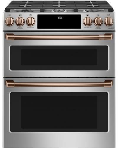 Cafe CGS750P2MS1 30 Inch Slide-In Gas Smart Range with 6 Sealed Burners ...
