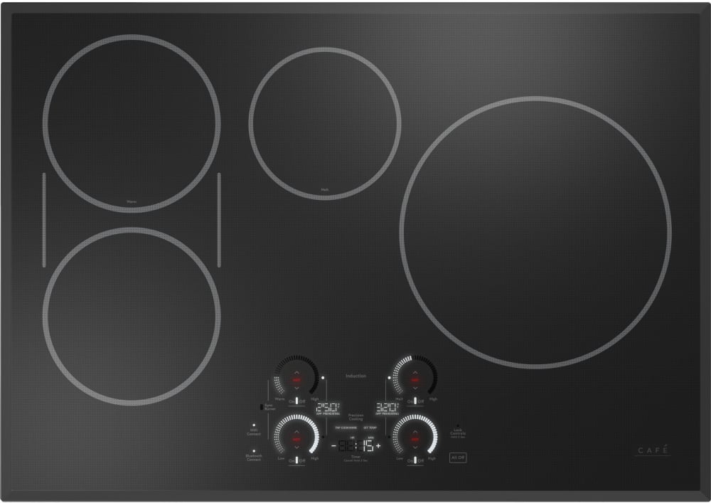 Cafe CHP90301TBB 30 Inch Induction Smart Cooktop with 4 Elements ...