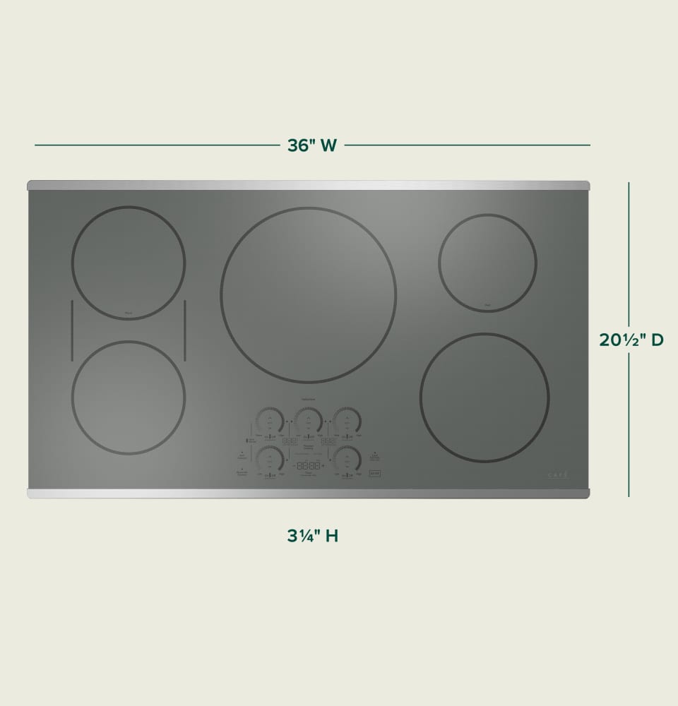 Cafe CHP90362TSS 36 Inch Induction Smart Cooktop with 5 Elements ...