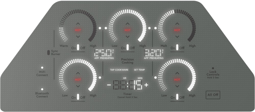 Cafe CHP90362TSS 36 Inch Induction Smart Cooktop with 5 Elements ...