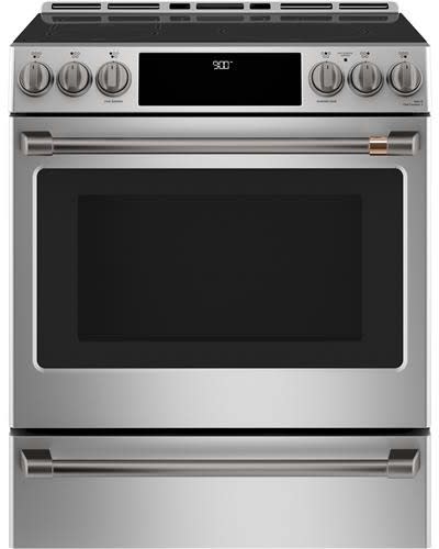 Cafe CHS900P2MS1 30 Inch Slide-In Induction Smart Range with 5 Elements ...