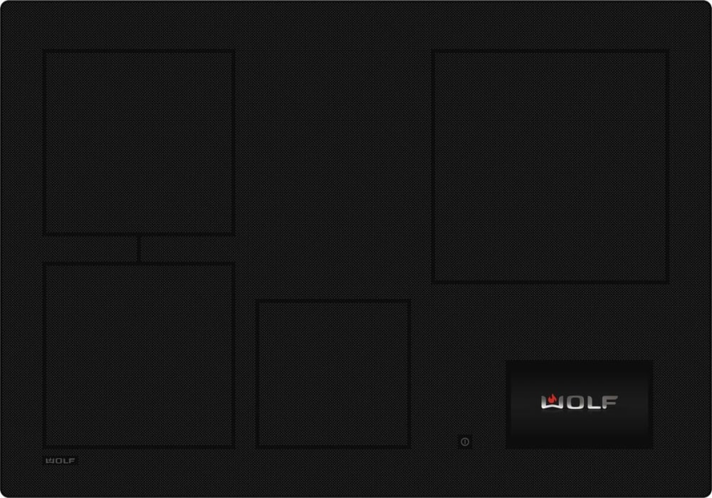 Wolf CI30460CB 30 Inch Induction Cooktop with 4 Cooking Zones, 17 Power ...