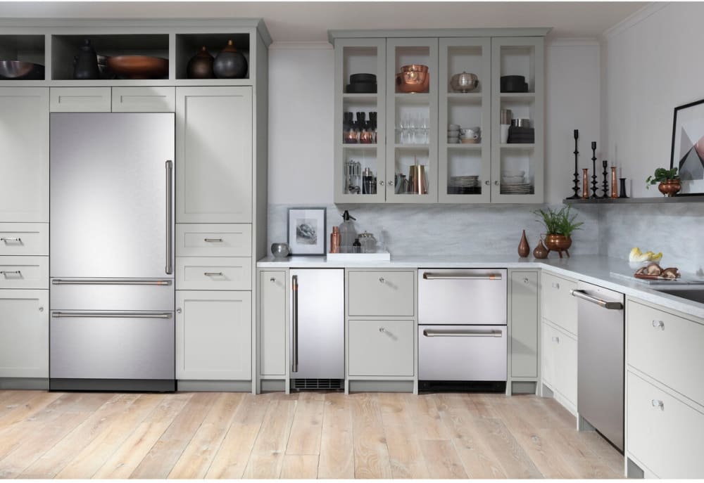 Cafe CIC36LP2VS1 36 Inch Built-In Smart Bottom Freezer Refrigerator ...