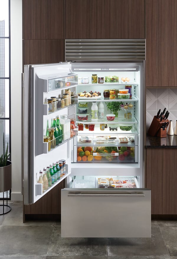Sub-Zero CL3650UIDSPL 36 Inch Built-In Bottom Mount Smart Refrigerator ...
