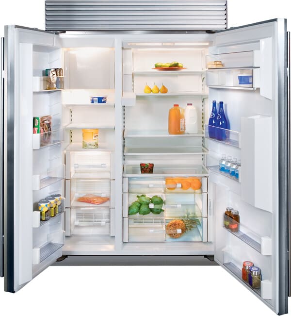 Sub Zero CL4850SDSP 48 Inch Built In Side by Side Smart Refrigerator with 28.4 cu. ft. Total Capacity Split Climate ClearSight LED Lighting System Ice Maker External Water Ice Dispenser Water Filter a...