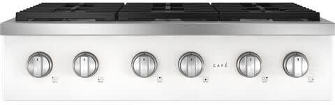 Cafe CGU366P4TW2 36 Inch Commercial-Style Gas Rangetop with 6 Sealed ...
