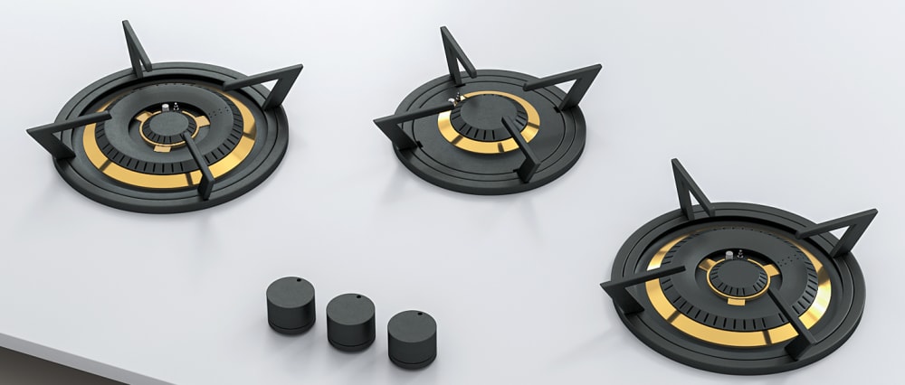 Tulip Cooking TC19536 43,800 BTU Modular Gas Cooktop with Three Sealed ...