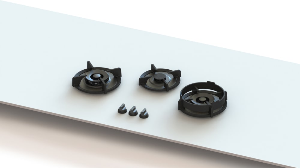 Pitt Cooking COLO3BTNG 36 Inch Modular Gas Cooktop with 3 Burners ...